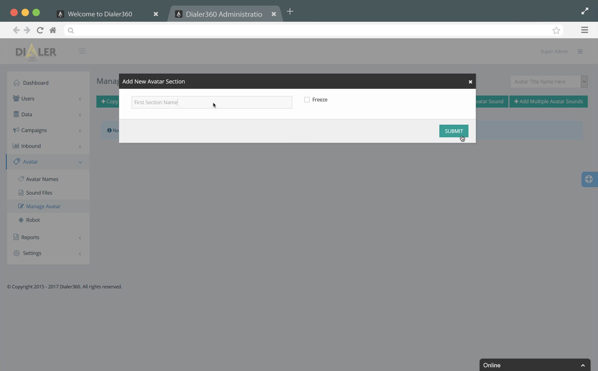How to manage avatars? - Dialer360
